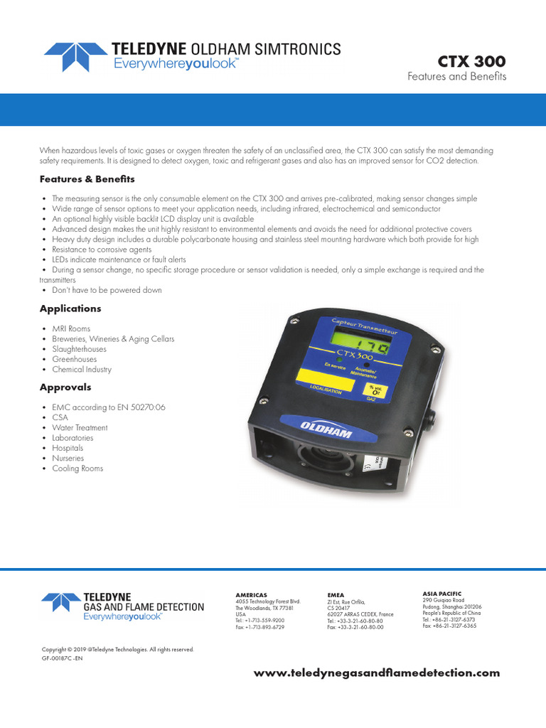 Fixedgas ctx300 Features English | PDF | Materials