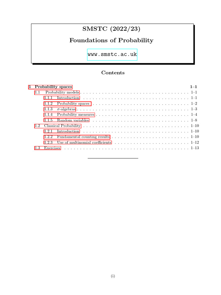 01 - Probability Spaces | Download Free PDF | Random Variable | Probability Distribution
