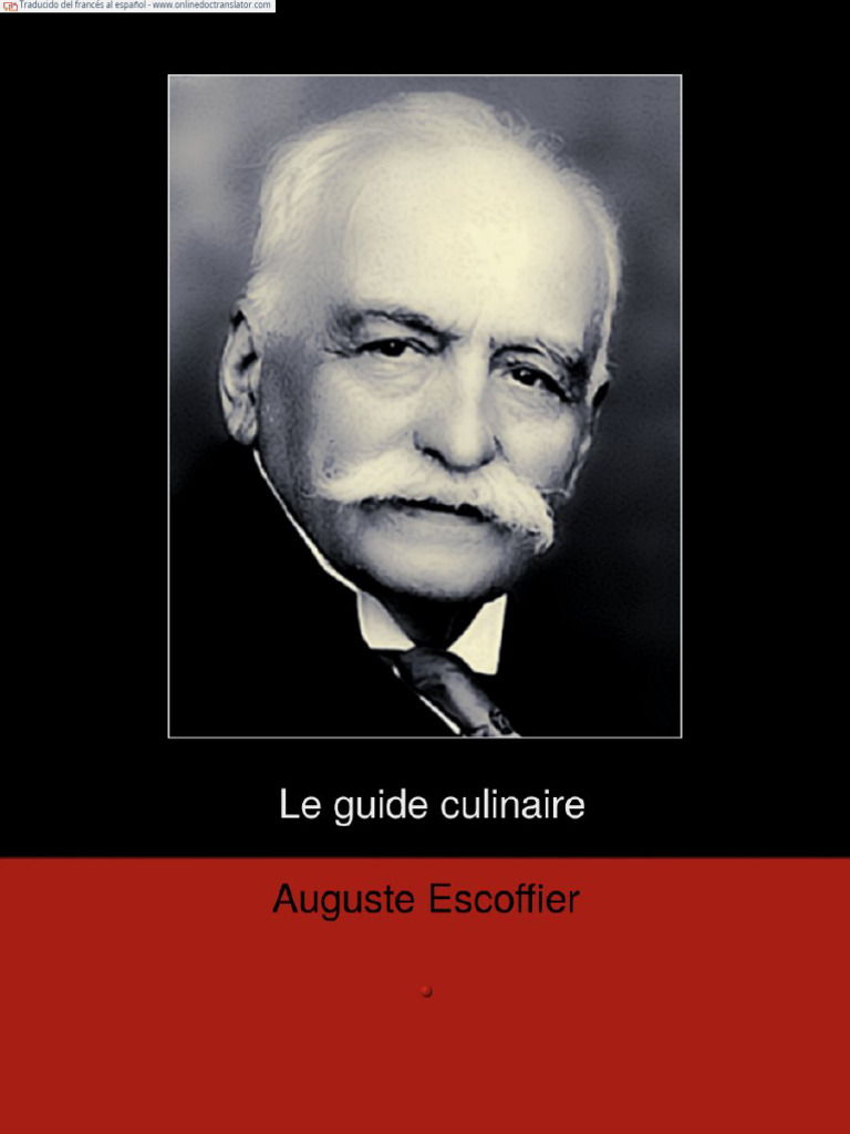 Le Guide Culinaire (Español) - Georges Auguste Escoffier | PDF | Caldo ...