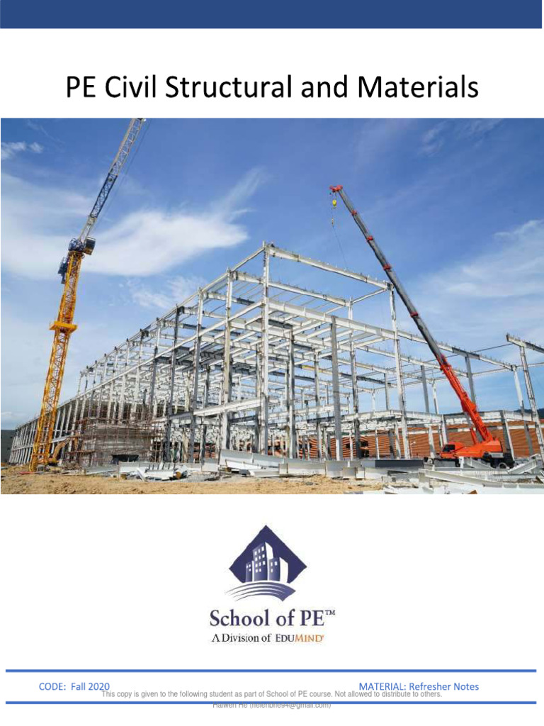 PE Review Structural Depth Refresher Notes | Download Free PDF ...