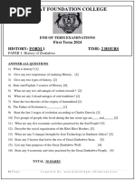 History O Level Notes ZIMSEC-1 | PDF | Archaeology | Oral Tradition