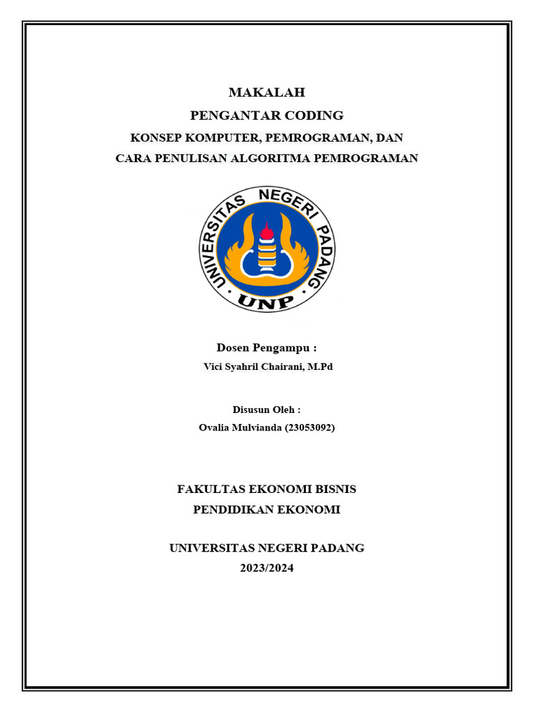 Makalah Pengantar Coding | PDF