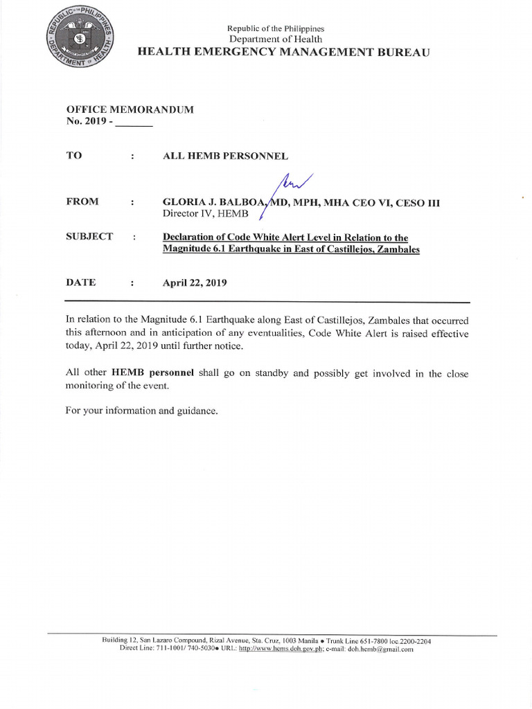 Code White Alert | PDF