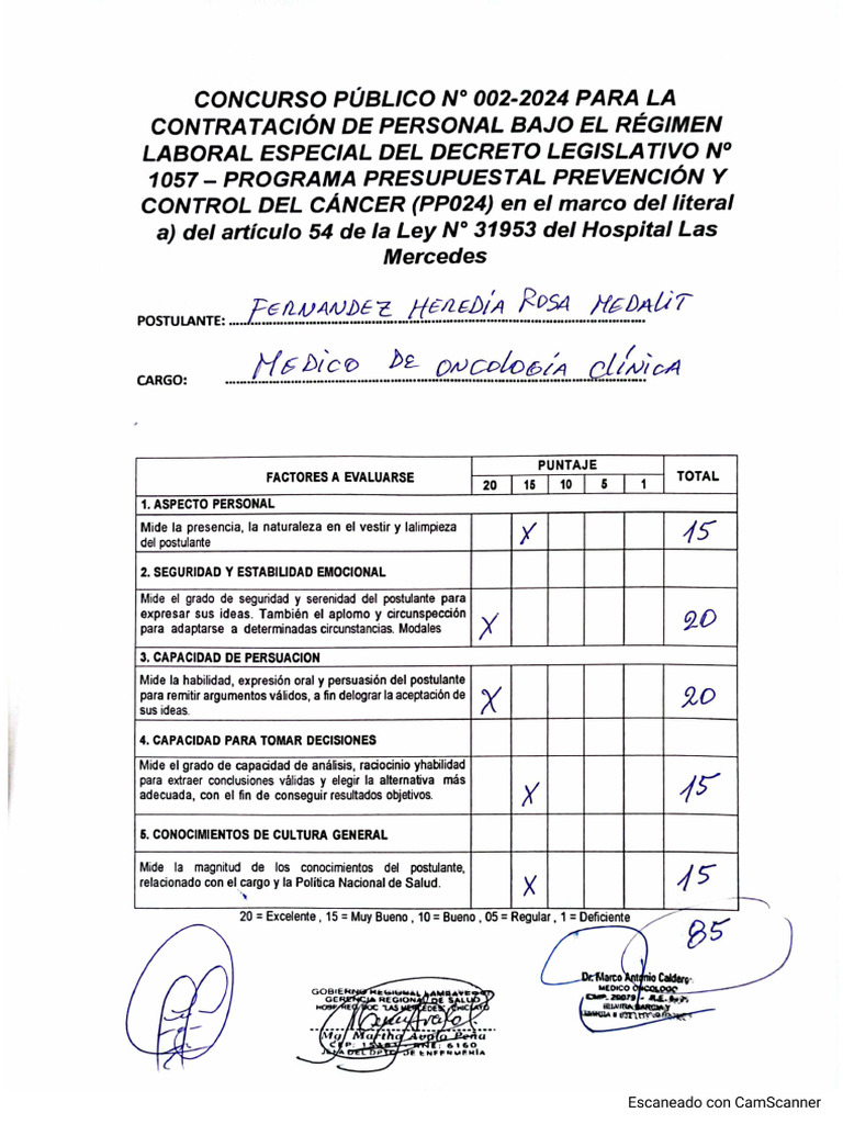 Resultado - Entrevista CAS Cancer | PDF