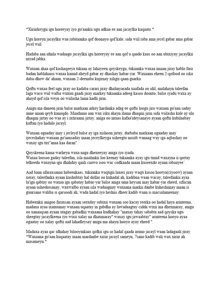 Qiso Xanuun Badan | PDF