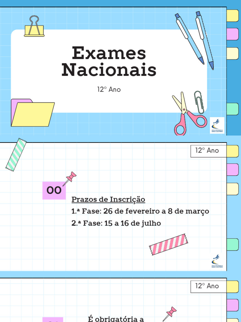 Inscrições Exames Nacionais 2024 | PDF | Negócios | Finanças e ...