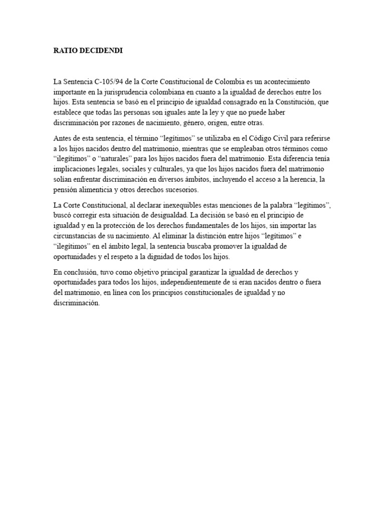 Ratio Decidendi | PDF