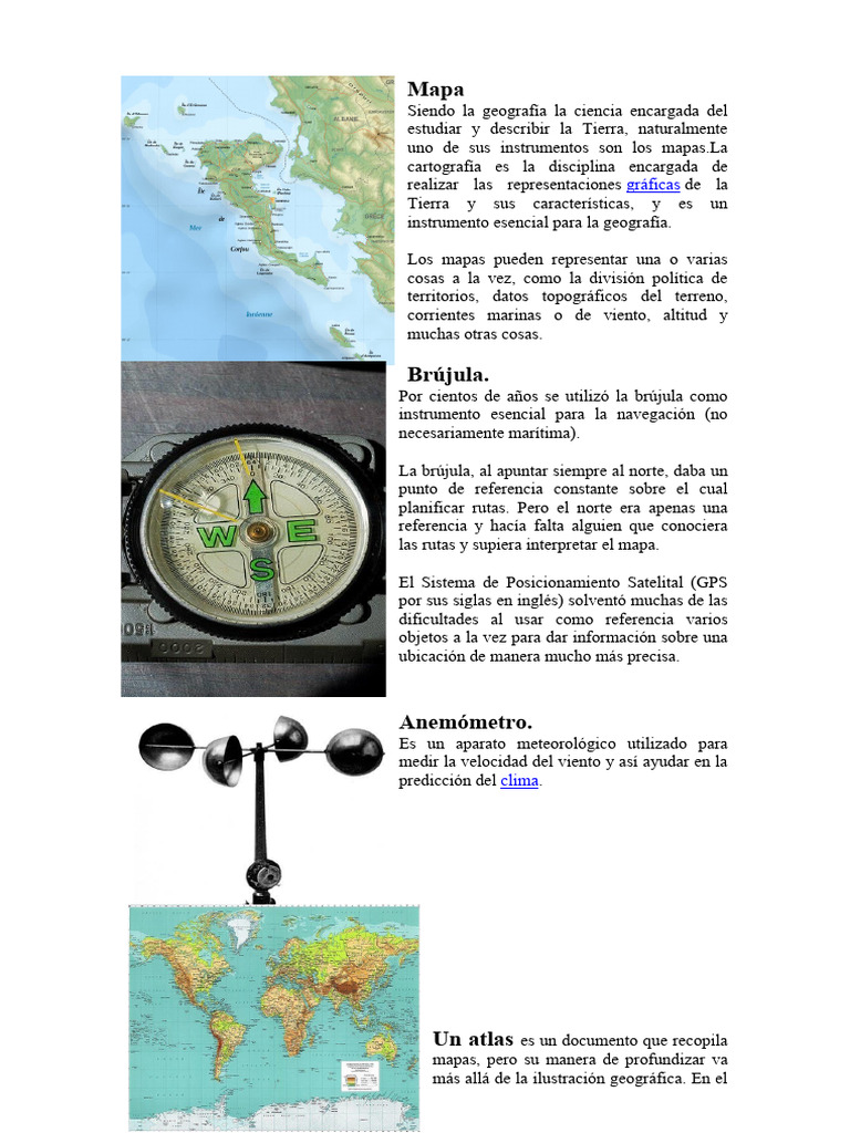 Instrumentos de La Geografia | PDF | Mapa | Cartografía