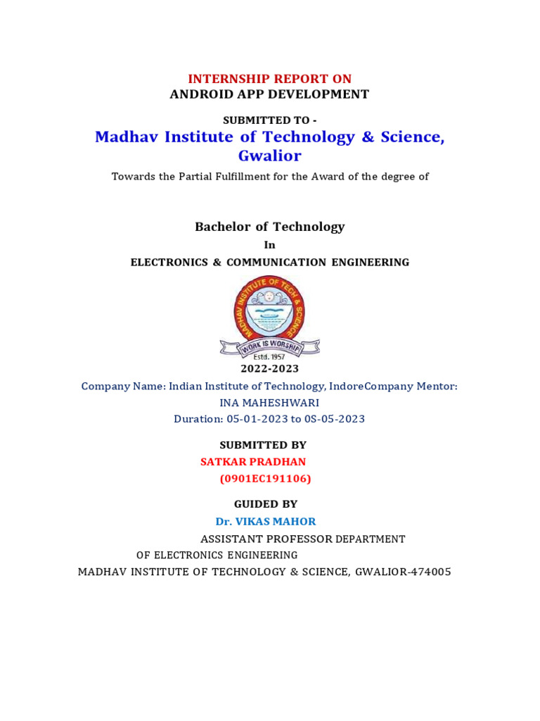 Satkar Pradhan 0901EC191106 y | PDF | Mobile App | Software Testing