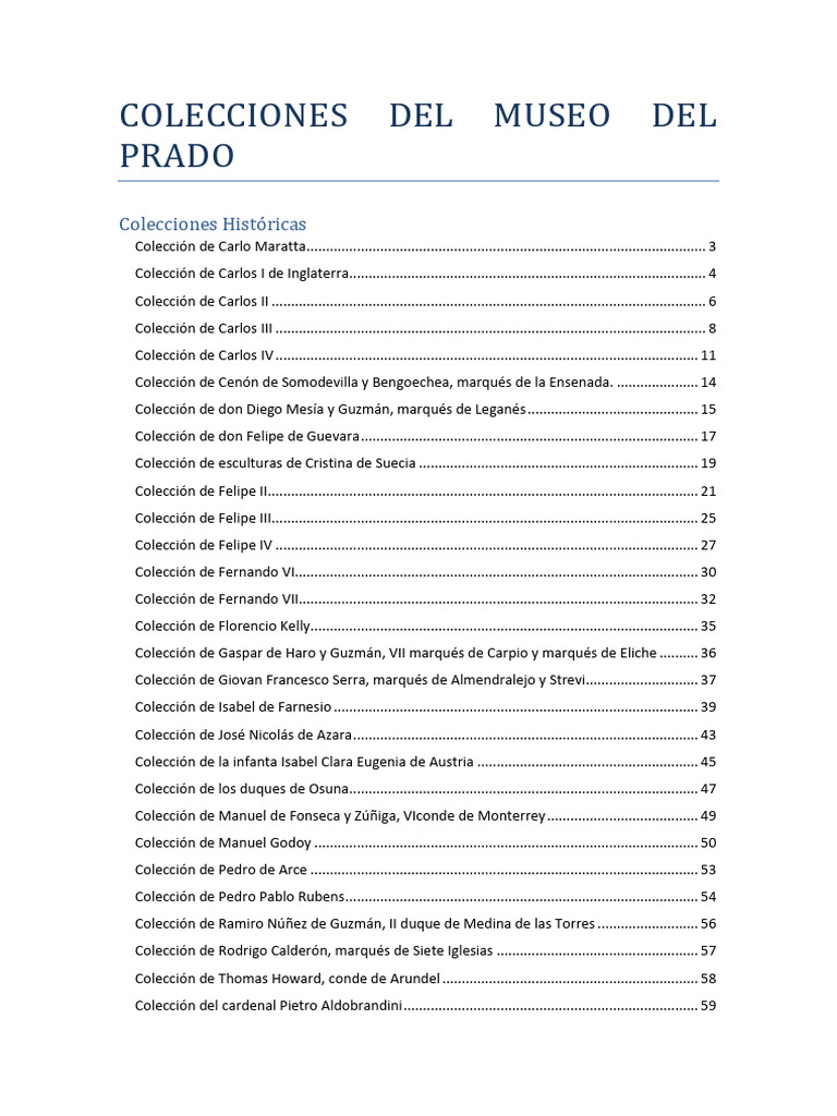 Colecciones Del Museo Del Prado | Descargar gratis PDF | Francisco Goya | Peter Paul Rubens