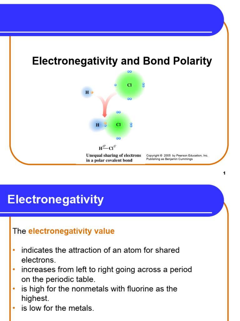 Electronegativity and Bond Polarity | PDF | Chemical Polarity ...