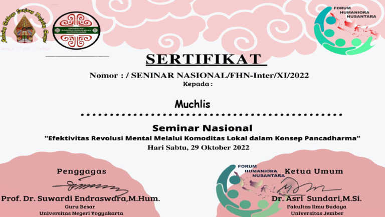 SERTIFIKAT Muchlis-2 | PDF