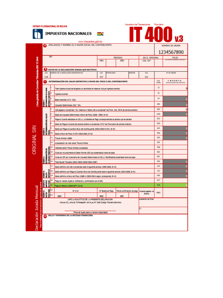Form 400 It v3 (Manual) | PDF | Impuestos | Finanzas del gobierno