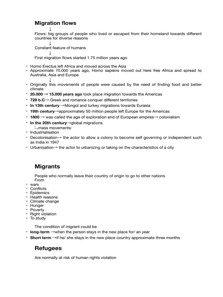 Migration Flows | PDF | Human Migration | Refugee