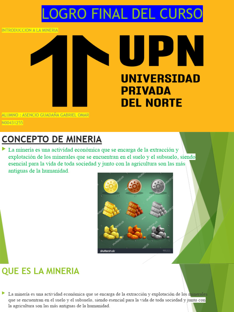 Logro Final Del Curso.1 - para Mi | PDF | Minería | Minerales