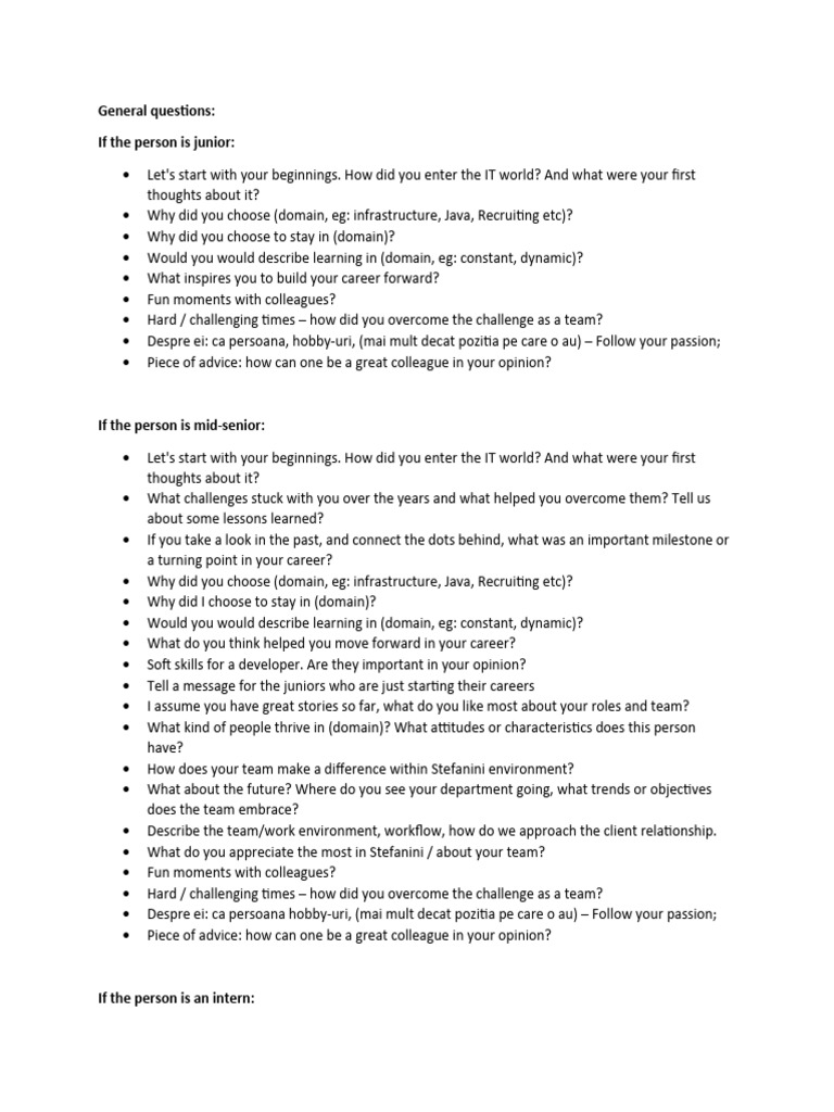 Interview Prompts | PDF | Psychology | Behavioural Sciences