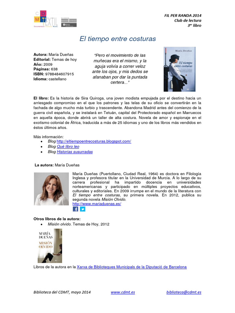 Tiempo Entre Costuras - Cas | PDF | Poesía