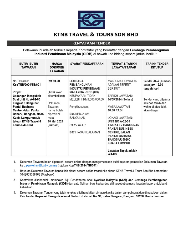 Iklan Tender | PDF