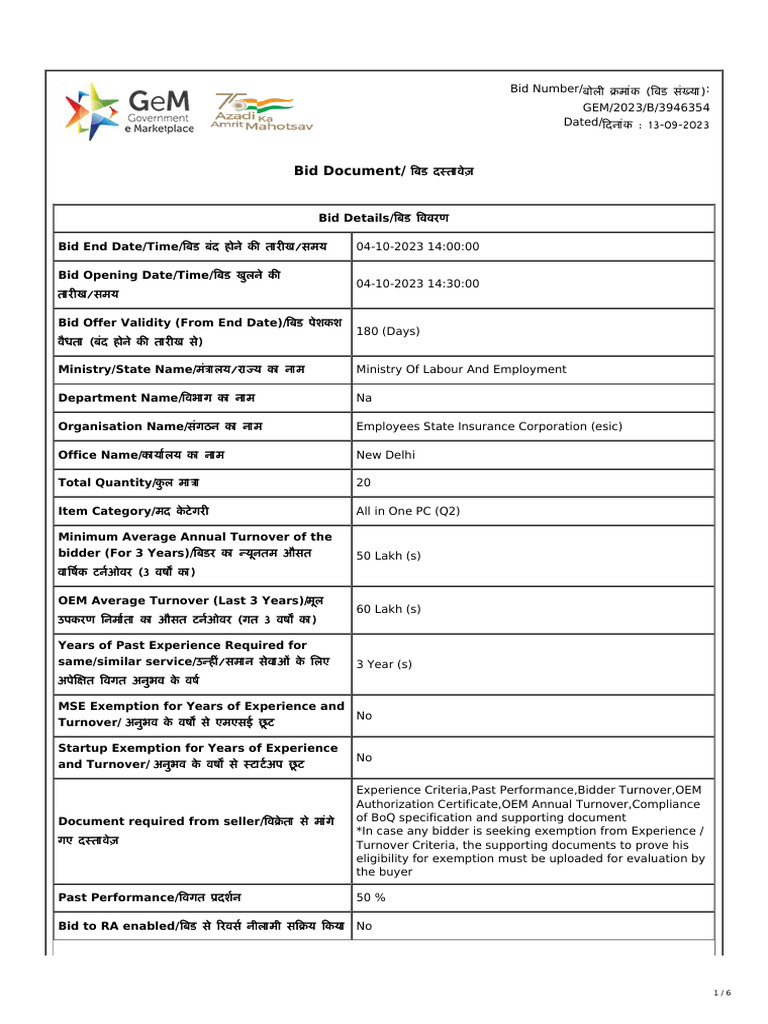Bid Document | PDF | Accountant | Financial Services
