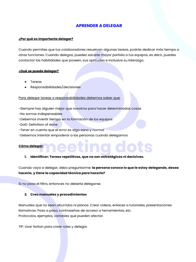 Aprender A Delegar | PDF