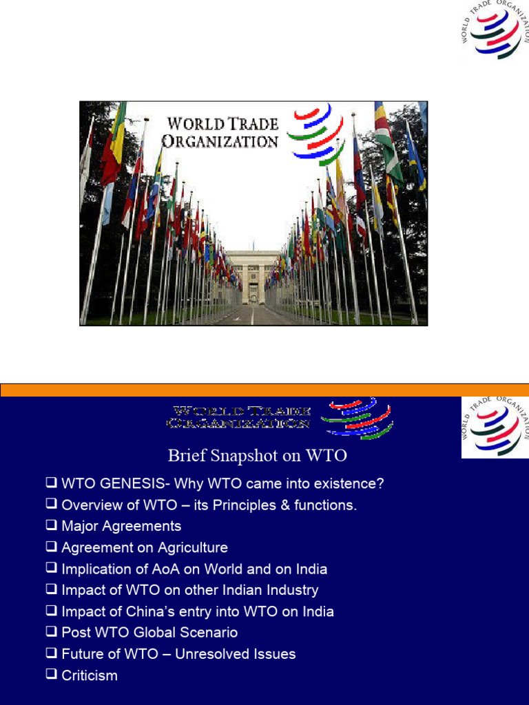 Unit Iv Wto - Presentation | PDF | World Trade Organization | General ...
