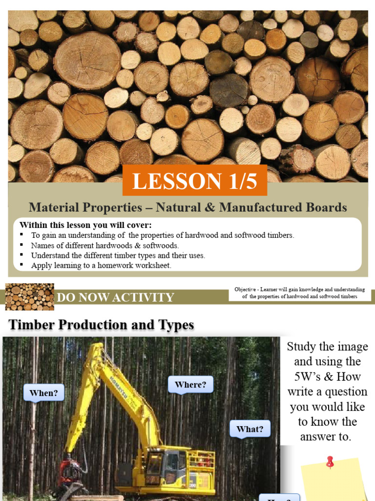 Timbers Lesson 1 | PDF | Hardwood | Wood