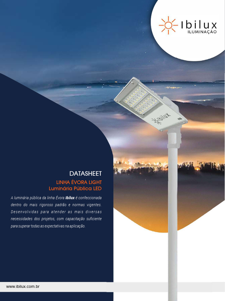Datasheet Luminária Led Évora Light | PDF | Diodo emissor de luz ...