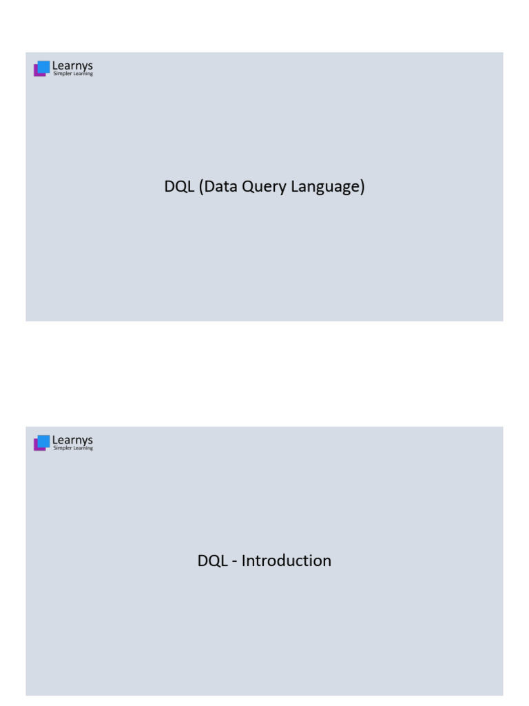 DQL (Data Query Language) | Download Free PDF | Table (Database ... DQL (Data Query Language) | Download Free PDF | Table (Database ...