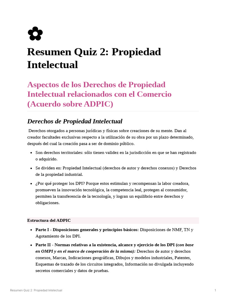 Derecho Del Comercio Internacional: Propiedad Intelectual | PDF ...