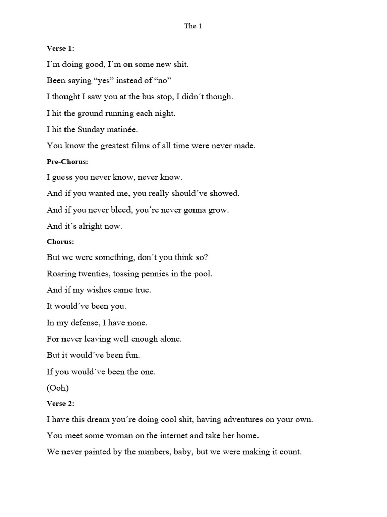 The 1 | PDF | Poetry
