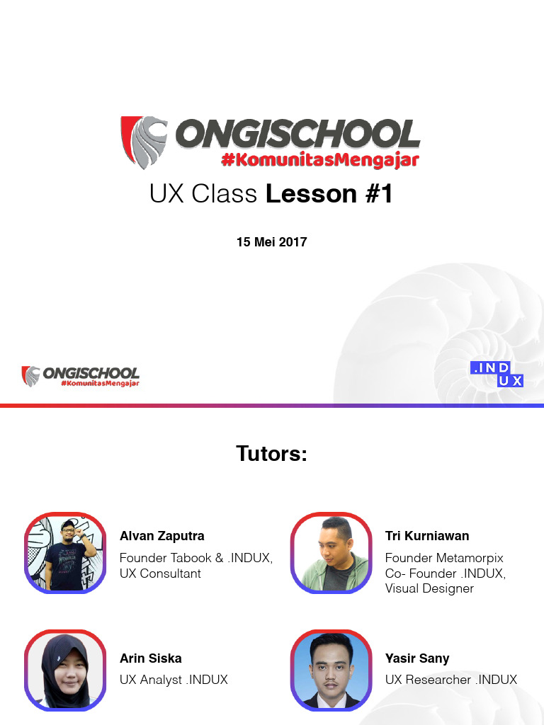 OngisSchool UX Class Lesson#1 | PDF | Usability | User Experience