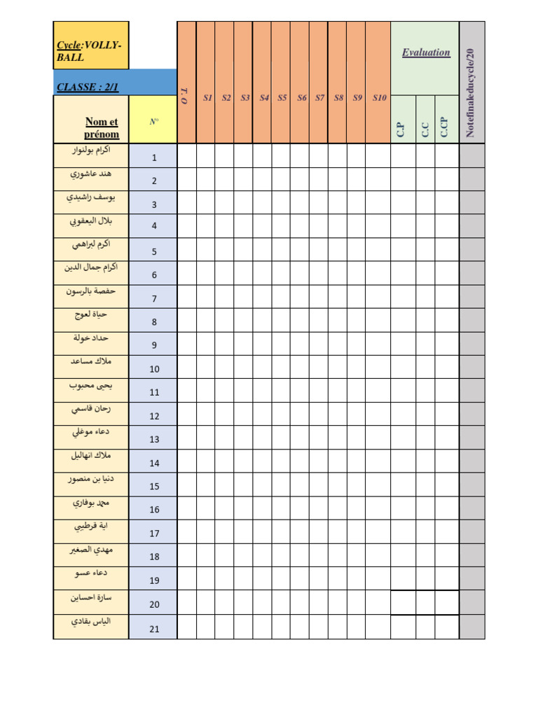Liste Des Eleves | PDF