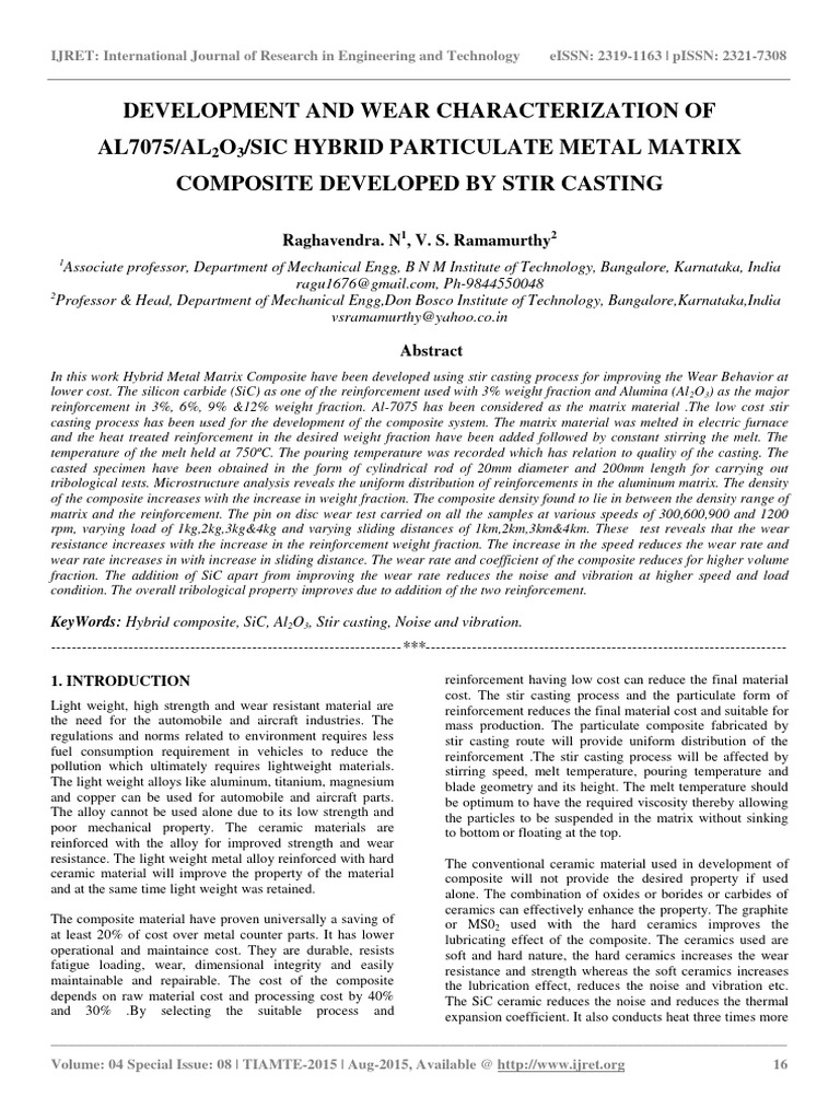 Research Journal 11 | PDF | Composite Material | Wear