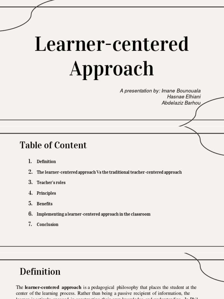 Learner-Centered Approach | PDF | Learning | Behavior Modification