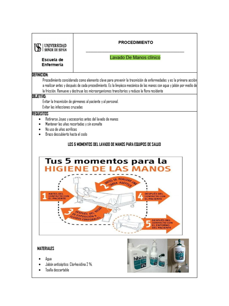 GUIA DE PROCEDIMIENTO - Colocación EPP | PDF | Lavado de manos | Guante