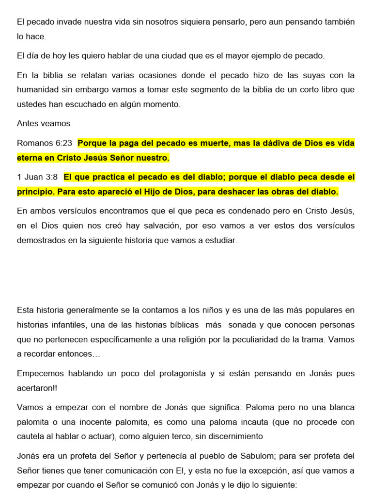 JONAS | PDF | Jonás | Pecado