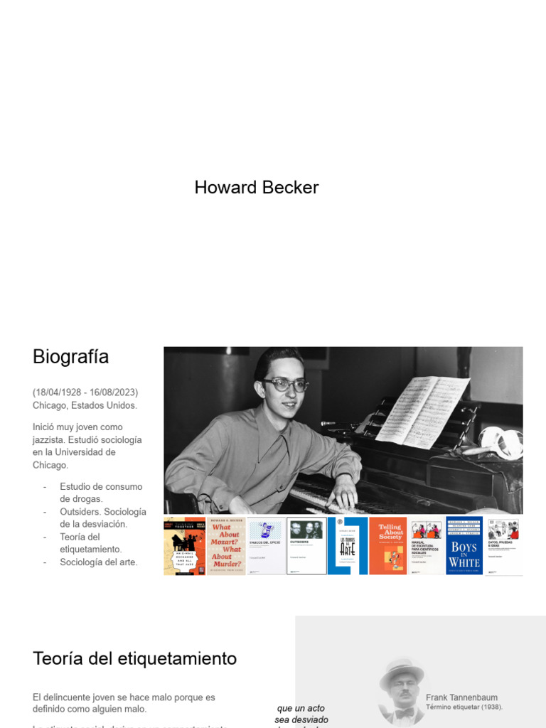 Howard Becker | PDF | Desviación (sociología) | Justicia