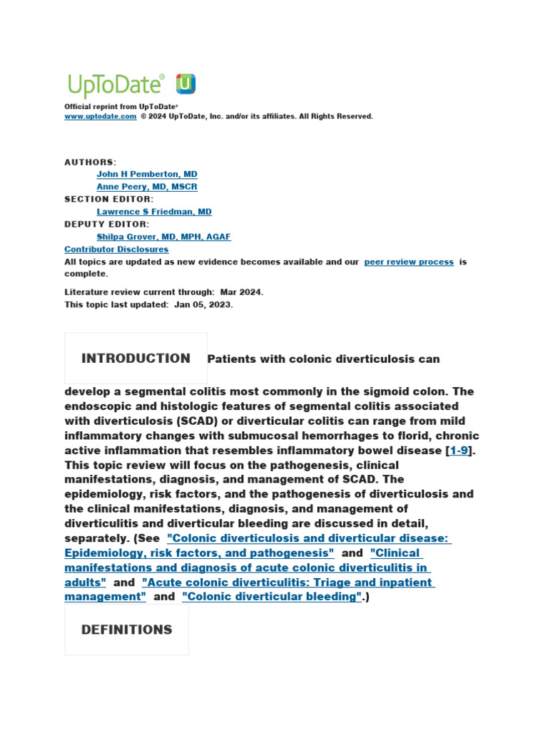 Scda Up | PDF | Ulcerative Colitis | Digestive Diseases