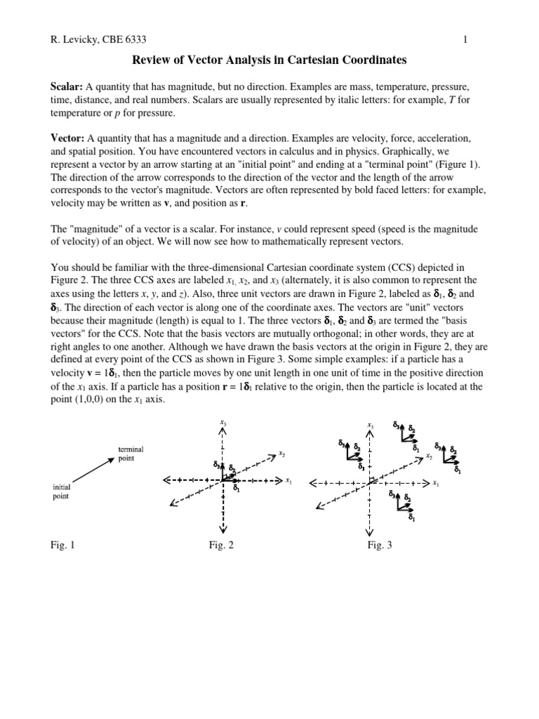 All Handouts - CBE 6333 | PDF | Euclidean Vector | Cartesian Coordinate ...