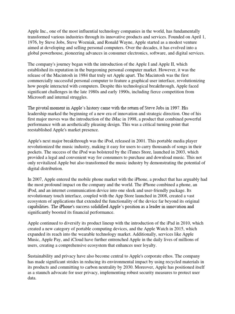 Apple Inc | Download Free PDF | Apple Inc. | Steve Jobs
