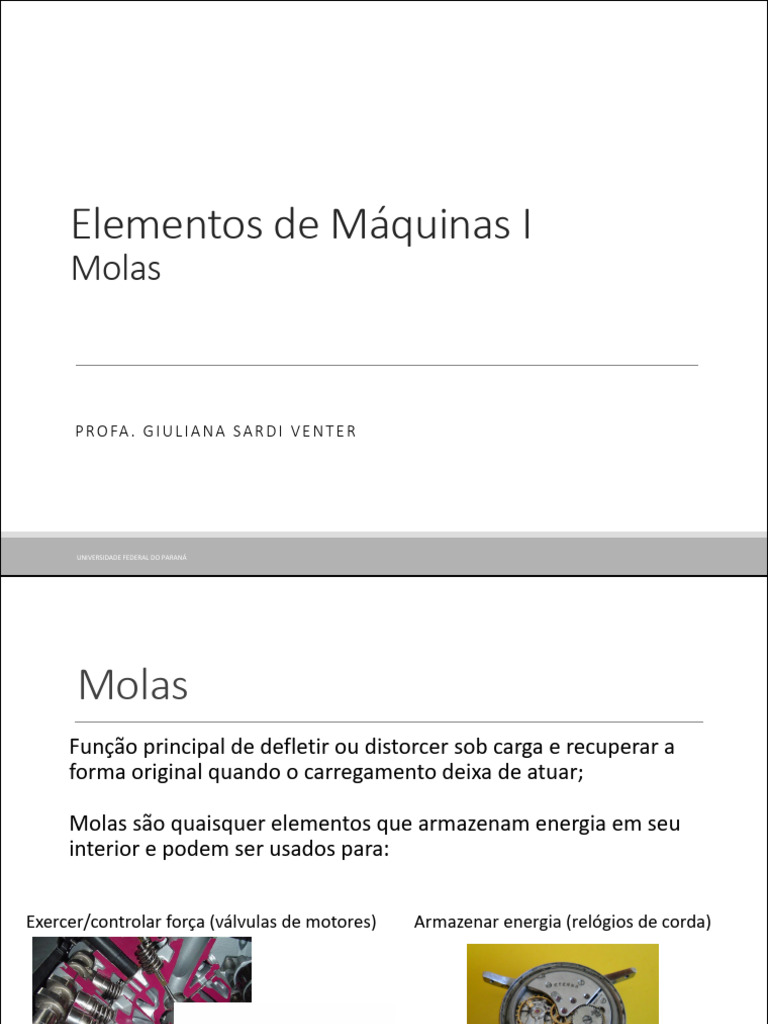 Molas Parte 1 | PDF | Estresse (Mecânica) | Engenharia Mecânica