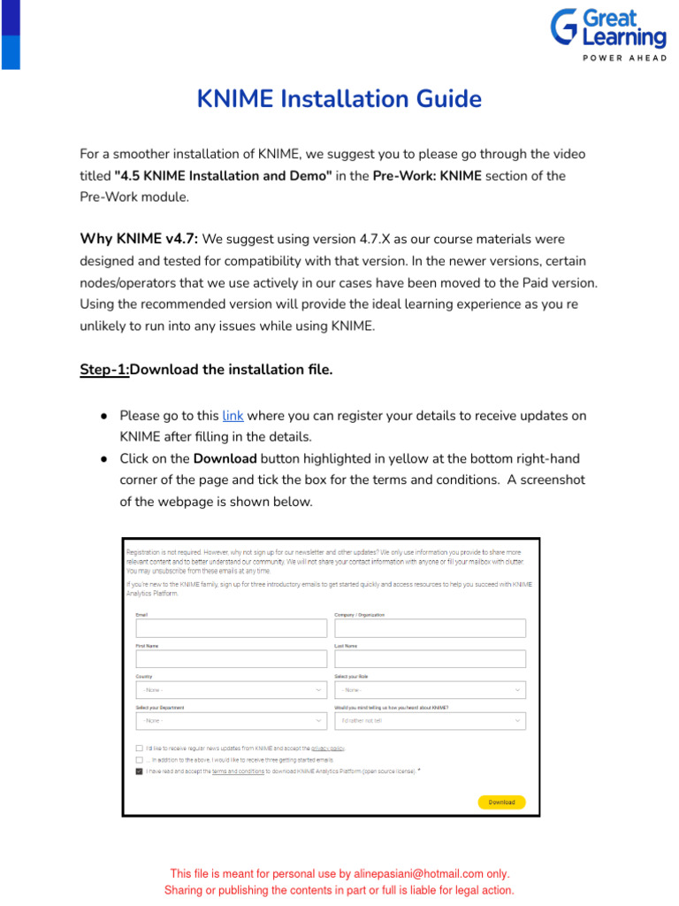 KNIME v4.7 Install Guide | PDF | Computer Architecture | Operating ...