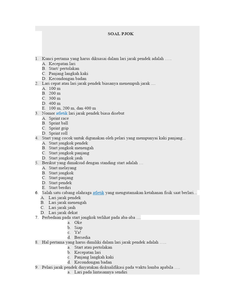 Sat Pjok Kelas X Semester Genap 2024 | PDF | Sejarah