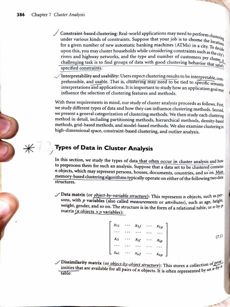 Chp-10 (Topic Not in Book) Types of Data in Cluster Analysis. | PDF | Cluster Analysis | Matrix ...