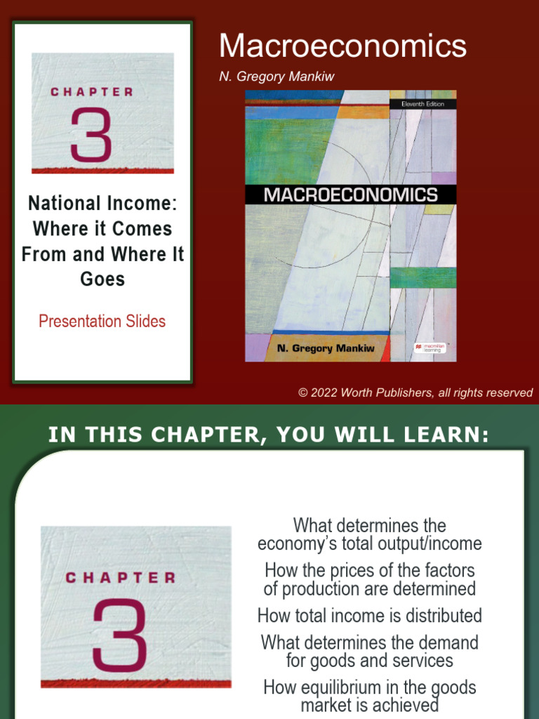 Mankiw11e Lecture Slides Ch03 | PDF | Labour Economics | Saving