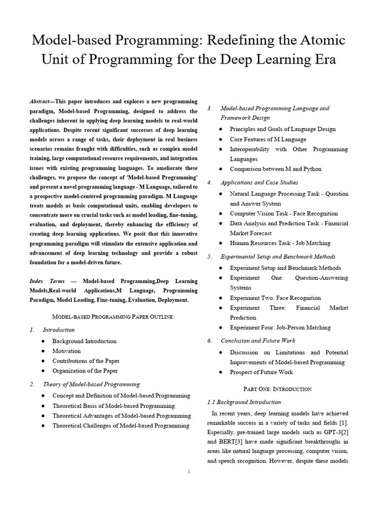 Model-based Programming for Deep Learning | PDF | Computer Programming | Deep Learning