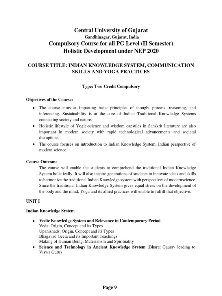 PG Syllabus Second Semester | PDF | Vedas | Yoga