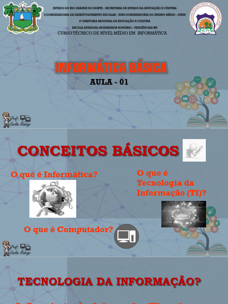 Informática Basica - Aula01 | PDF | Hardware de computador | Sistema operacional