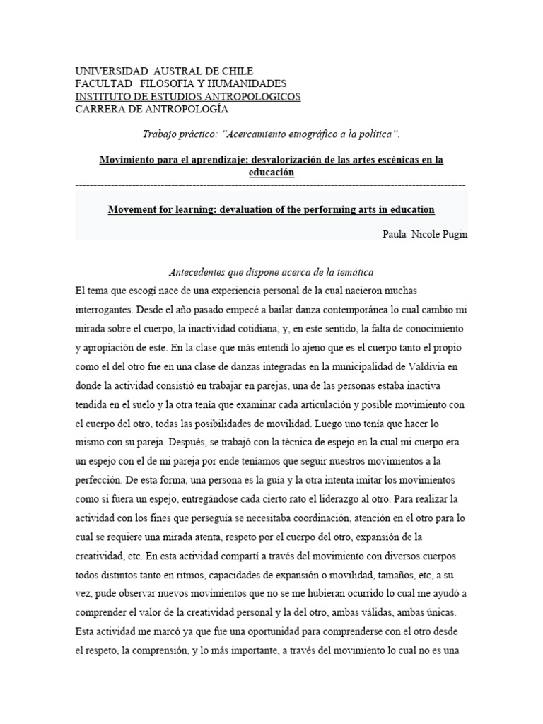 Antrop Politica | PDF | Bailes | Aprendizaje