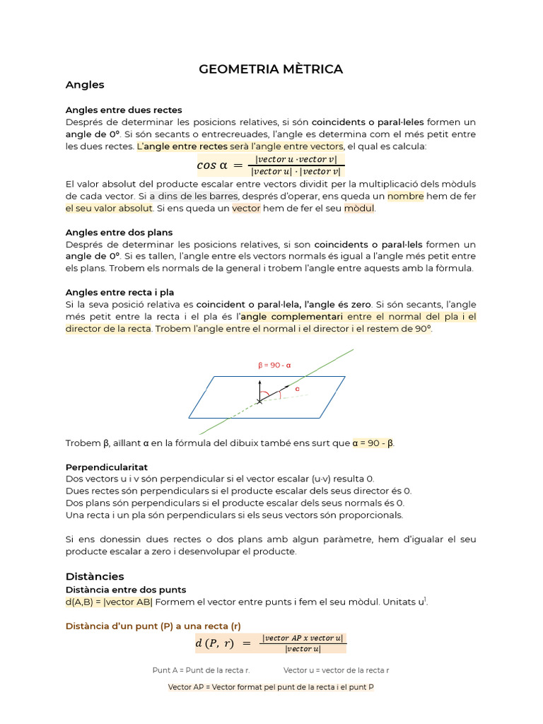 Geometria mètrica | PDF